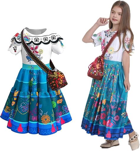 Leajap Robe Mirabelle Encanto Mirabel Encanto Costumes Pour Enfants Combinaison Carnaval