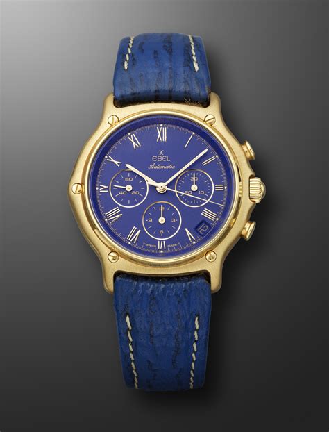 Ebel Yellow Gold Chronograph 1911 With Blue Dial Christies