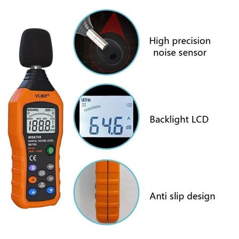 VLIKE LCD Digital Audio Decibel Meter Sound Level Meter Noise Level Meter Sound Monitor DB Meter