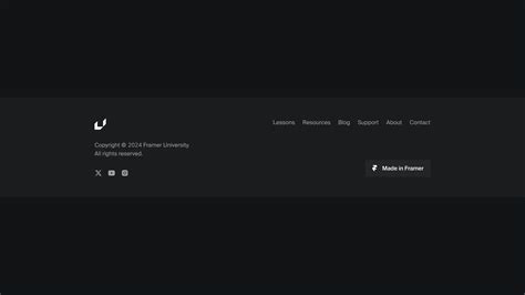 Simple Footer Component In Framer Framer Resource