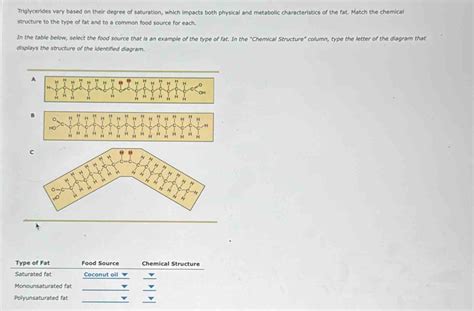 Solved Triglycerides Vary Based On Their Degree Of Saturation Which
