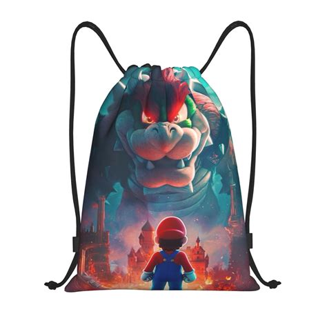 Super Mario Classic Drawstring Bag Collapsible Sports Fitness