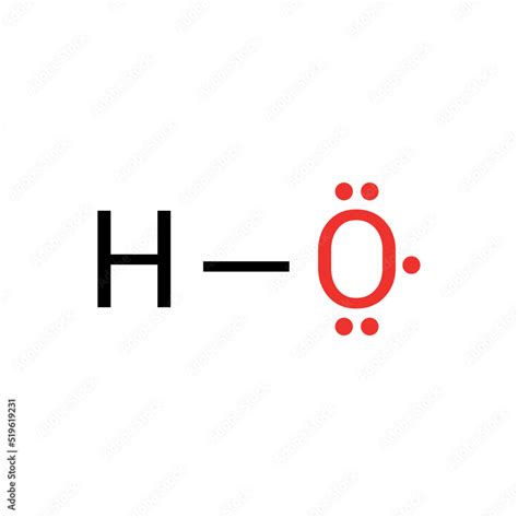 Chemical Structure Of Hydroxyl Radical Ho Stock Vector Adobe Stock