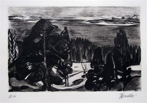Edvard Munch Winternacht Nach Edvard Munch Monogramm J S W 69 Kaufen Bieten Sie Ab 200