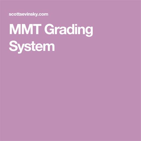 MMT Grading System