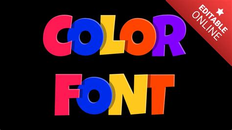 Color Lettering Font Text Effect Generator