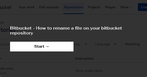 Bitbucket How To Rename A File On Your Bitbucket Repository