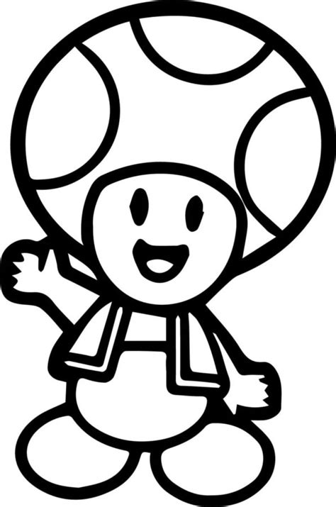 Toad Mario Coloring Pages