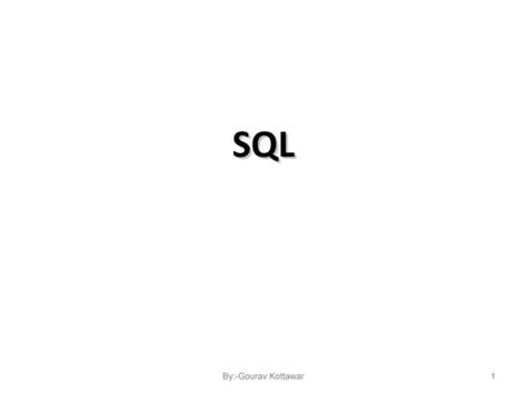 Introduction To Sql Pptx Databases Computer Software And Applications