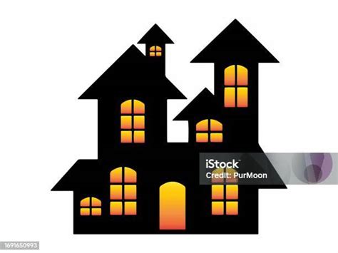 무서운 집 할로윈 실루엣 그림입니다 공포 할로윈 하우스 라인 아트 으스스한 성 할로윈 흑백 장식용 할로윈 성 0명에 대한 스톡 벡터 아트 및 기타 이미지 Istock