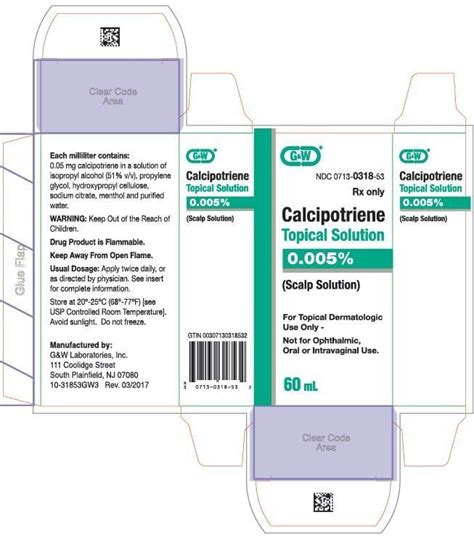 Calcipotriene Scalp Solution Fda Prescribing Information Side