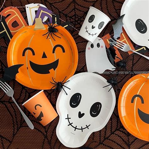 할로윈 파티 일회용접시 해골접시 호박접시 할로윈 캠핑 일회용 플레이트 할로윈 데코 인테리어 네이버 블로그