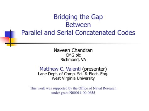 Ppt Bridging The Gap Between Parallel And Serial Concatenated Codes Overview Powerpoint