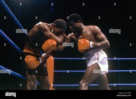 Errol Christie Right In Action Against Tyrone Mcknight In The Middleweight Fight At The Royal