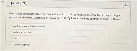 Solved Question 311 ﻿ptspaul Makes An Honest But Erroneous