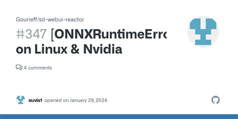 Onnxruntimeerror On Linux And Nvidia · Issue 347 · Gourieffsd Webui