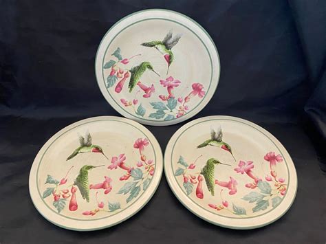 Lenox Summer Greetings Ruby Throated Hummingbird Salad Plate Etsy