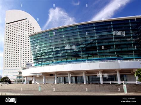 Front View Of National Convention Hall Yokohama Japan With Inter
