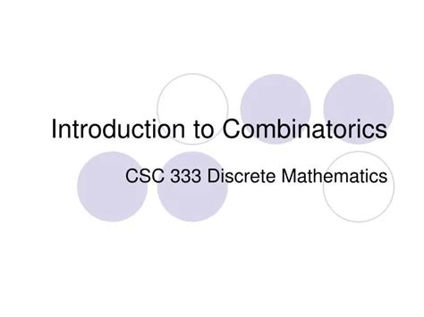 Ppt Introduction To Combinatorics Powerpoint Presentation Free
