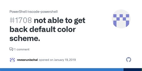 Not Able To Get Back Default Color Scheme · Issue 1708 · Powershell