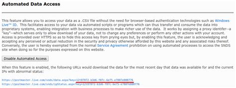Enable Automated Data Access For Your Microsoft Outlook Snds Account