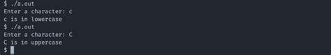 c program to check if a character is uppercase using isupper codevscolor