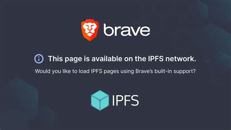 Brave Browsers New Ipfs Infobar Ipfs Blog And News