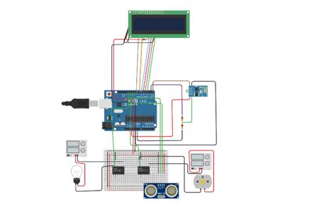 Circuit Design Water Monitoring System Tinkercad