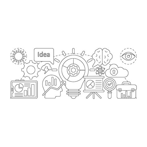 사업 아이디어의 완벽한 디자인 일러스트레이션 프리미엄 벡터
