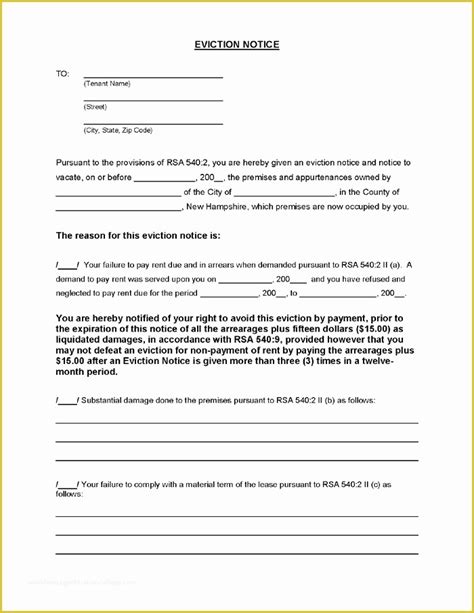 Free Eviction Notice Template Pa Of Free Pennsylvania 10 Day Notice To