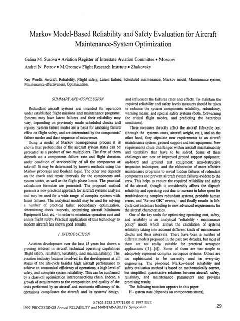Markov Model Based Reliability Download Free Pdf Mode Statistics