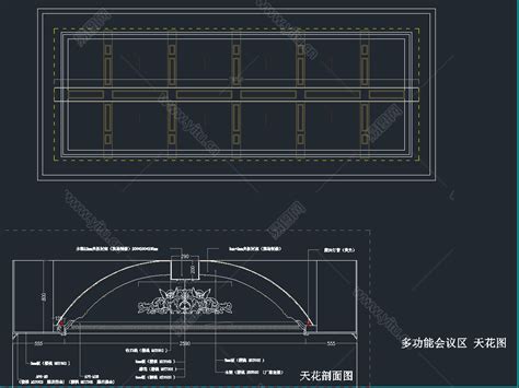 天花护墙雕花线条标准cad图库，线条cad施工图纸下载 素材下载 易图网cad设计图纸库