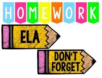 FREE Bright And Cheerful Homework Signs Homework Cheer Classroom Decorations