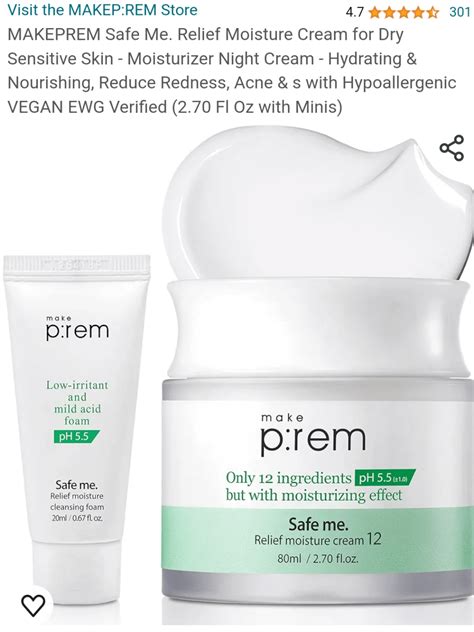 Make Prem Safe Merelief Moisture Cream Vs About Me Soothing Cream R