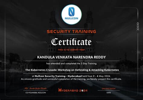 Kandula Venkata Narendra Reddy On Linkedin Nullconhyd Kubernetessecurity Cybersecurity