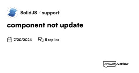 Component Not Update Solidjs