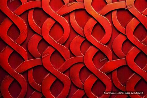 Ai创作图红色 立体 交织 纹理 图案 装饰 背景 艺术 几何 线条 缠绕 造型 抽象 质感 色彩 昵图网