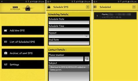Android Schedule Text Message