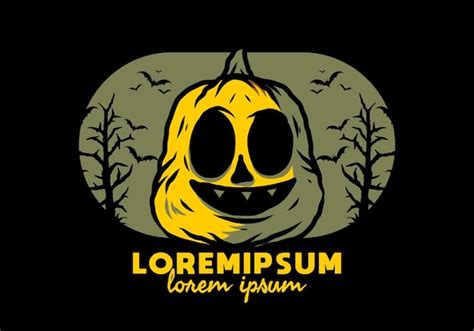 무서운 할로윈 물건 일러스트 디자인 프리미엄 벡터