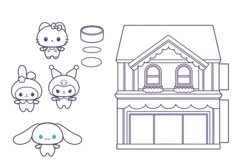 Sub 🎂시나모롤 케이크 하우스에서 케이크 가게 놀이🎂 🍰무료 도안공유🍰 종이 미니어쳐 요리 쉬운 만들기 페이퍼 크래프트 ตุ๊กตาของเล่น