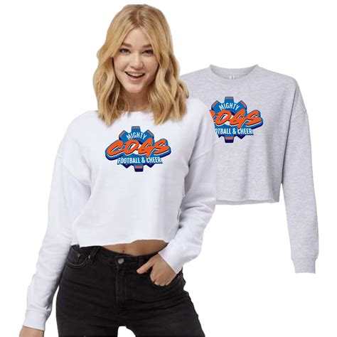 Mighty Cogs Ladies Lightweight Cropped Crew Pullover Hyperstitch Inc