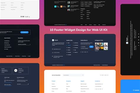 Item 10 Footer Widget Design For Web Ui Kit By Digitalheaps Shared By G4ds