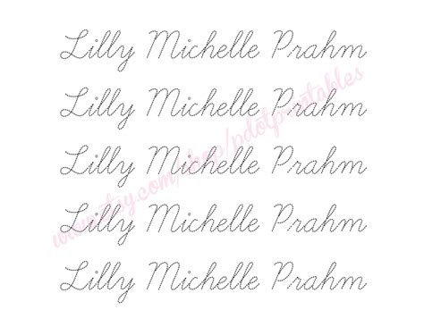 Cursive Name Tracing Fonts Free Download Name Tracing Generator