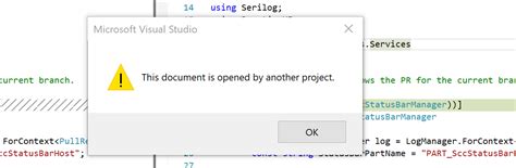 This Document Is Opened By Another Project When Navigating To PR