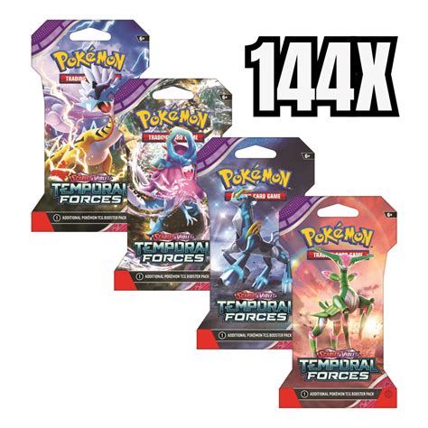 Pokémon Tcg Scarlet And Violet Temporal Forces Sleeved Booster Pack Case