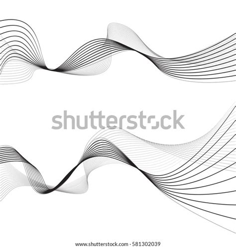 Abstract Smooth Gray Wave Curve Motion Stock Vector Royalty Free 581302039