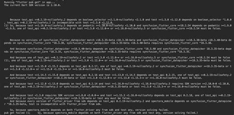 Incompatible Dependencies · Issue 16 · Syncfusionflutter Widgets · Github