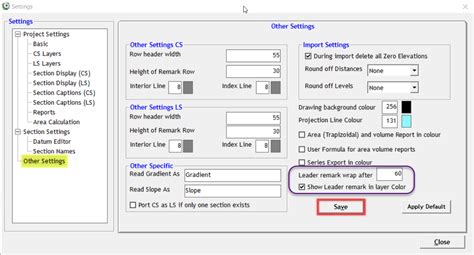 Cross Section Software Help Show Remarks In Cross Section