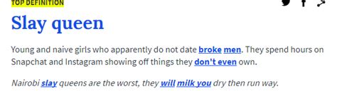 Hilarious Definition Of Slay Queen In The Urban Dictionary Romance