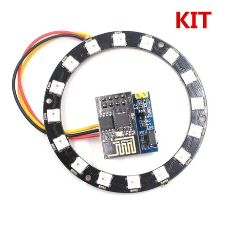 esp8266 esp 01s ws2812 rgb led ring controller 24bit ws2812 5050 rgb led integrated drivers for
